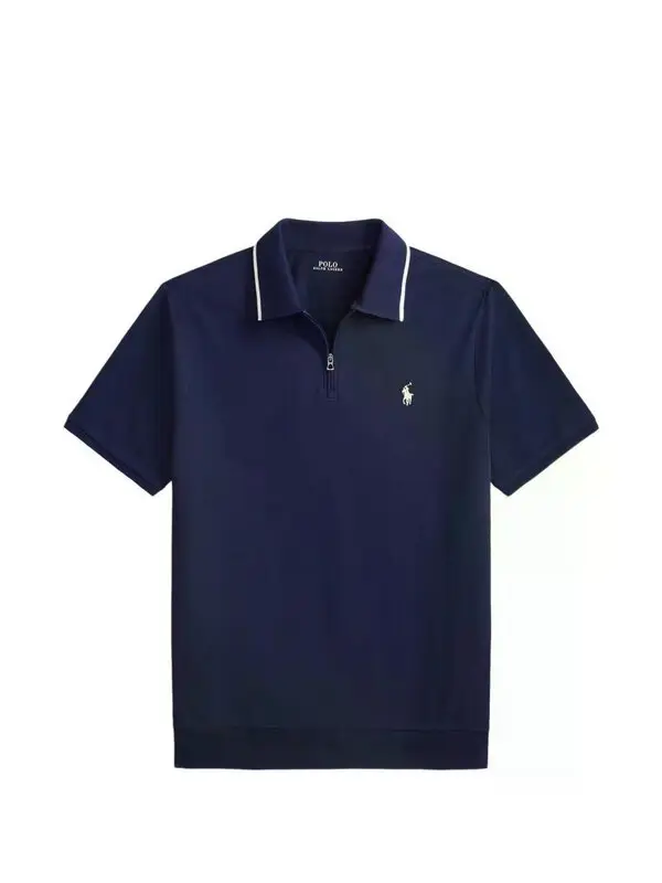 Polo Ralph Lauren Zip-fastening Tipped Polo Shirt - Blue