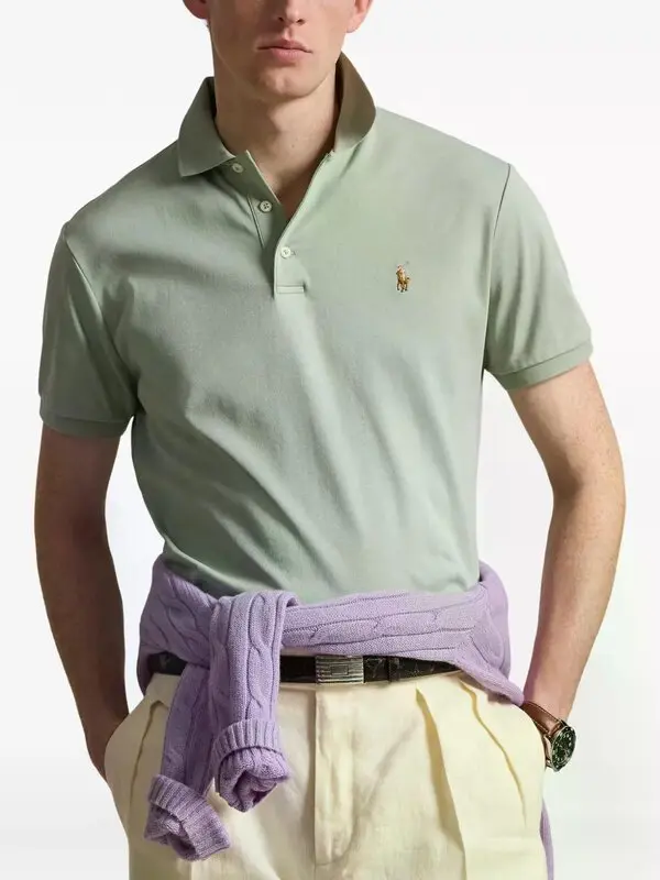 Polo Ralph Lauren Logo-embroidered Cotton-piqué Polo Shirt - Green