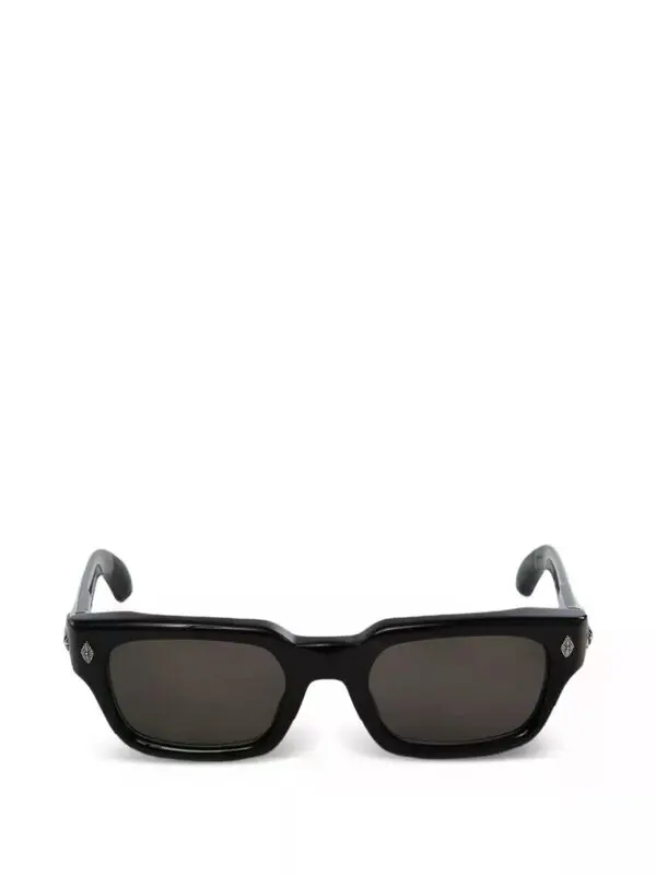 Chrome Hearts Rectangle Frame Sunglasses With Logo Plaque