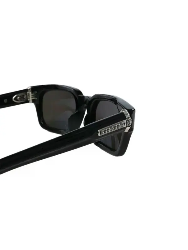 Chrome Hearts Rectangle Frame Sunglasses With Logo Plaque