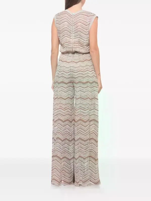 D.exterior Chevron-knit Sleeveless Jumpsuit