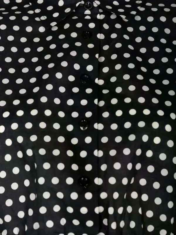 FRAME Polka Dot Cropped Shirt