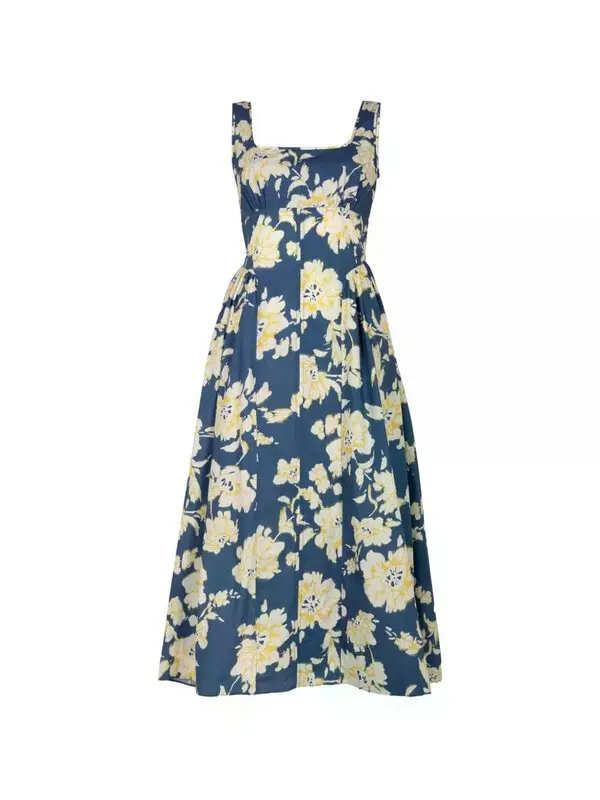 Tanya Taylor Cadence Midi Dress - Blue