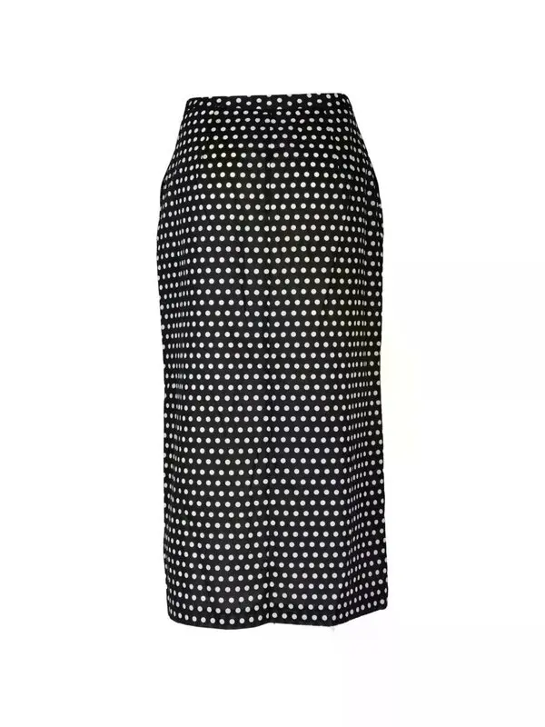 FRAME Polka Dot Midi Skirt