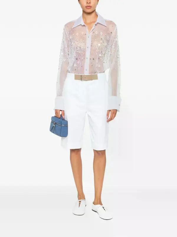 Tory Burch Double T Pleated Shorts