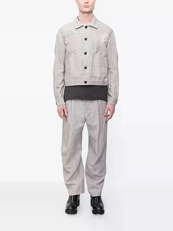 THE VIRIDI-ANNE Ink-dyed Shirt Jacket