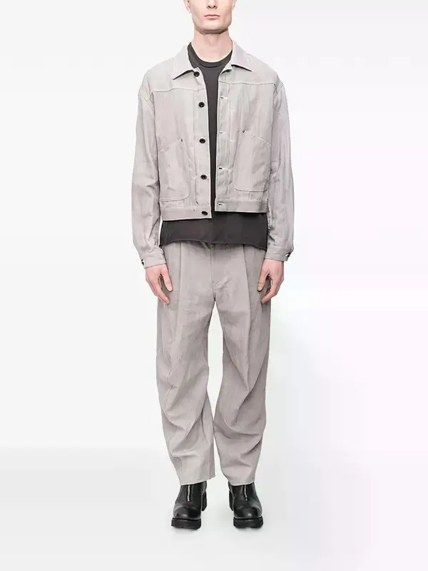 THE VIRIDI-ANNE Ink-dyed Shirt Jacket
