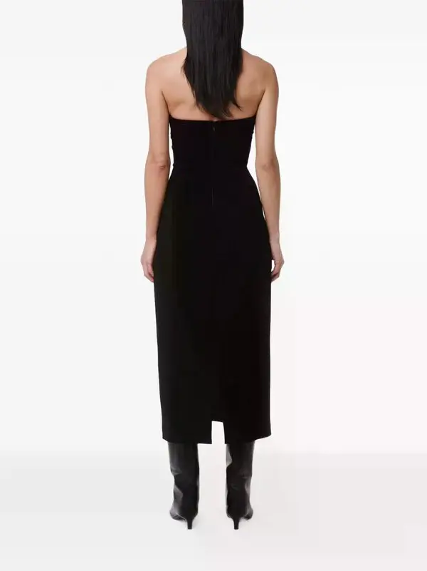 Another Tomorrow Strapless Midi Dress