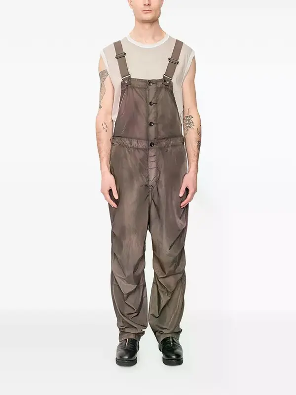 THE VIRIDI-ANNE Object Dyed Overalls - Brown