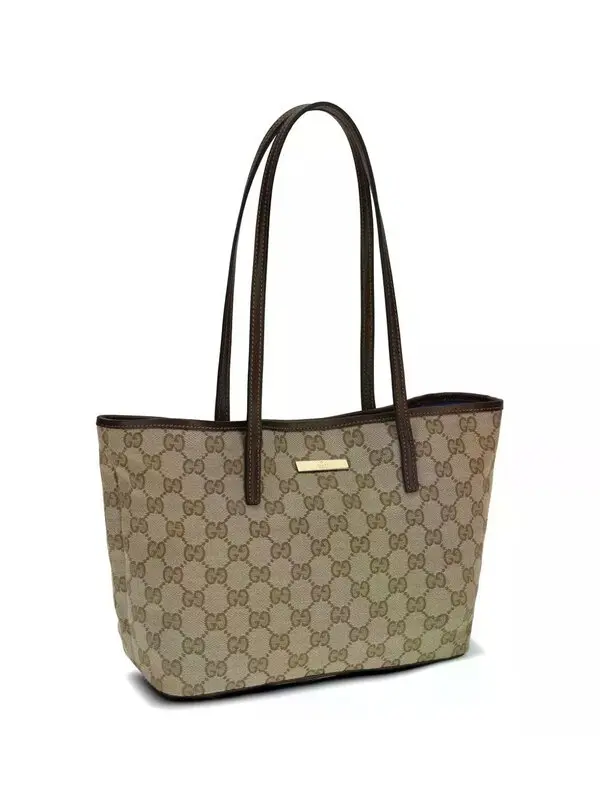 Gucci Gg Supreme Logo-plaque Tote Bag