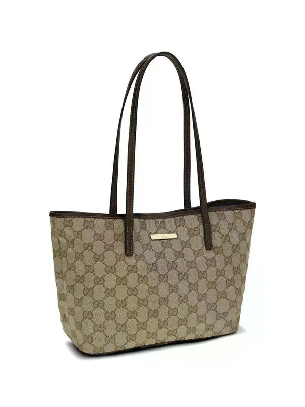 Gucci Gg Supreme Logo-plaque Tote Bag