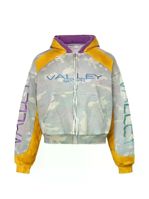 VALE FOREVER Distressed Camouflage Hoodie