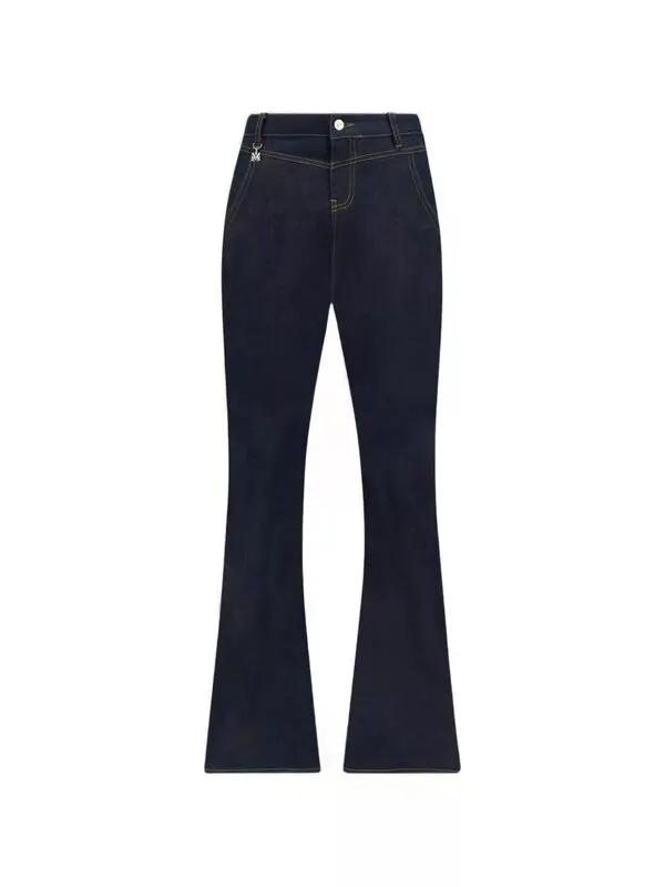 Amiri Logo-charm Bootcut Jeans - Blue