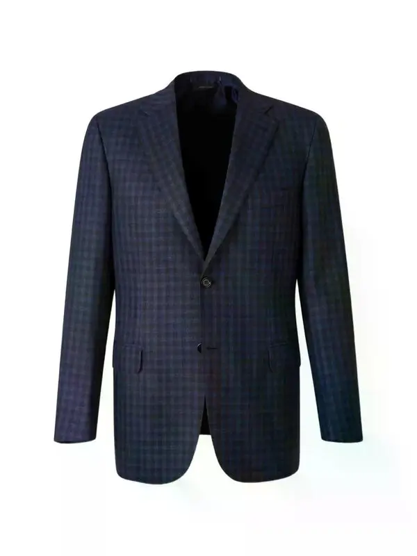 Brioni Check Wool-blend Blazer