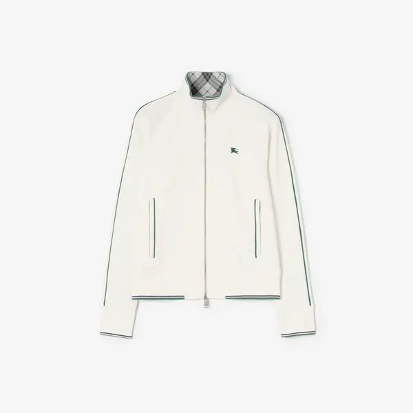 Burberry Nylon Cotton Tennis Jacket - Chalk White