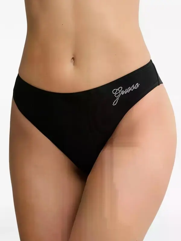 Guess Rhinestone-logo T-shirt And Briefs Set
