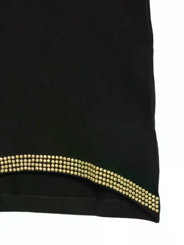 Just Cavalli Stud-embellished Padded Shoulder T-shirt - Black