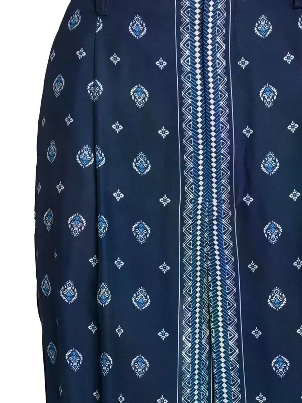 Seafarer Bandana Print Pleated Trousers