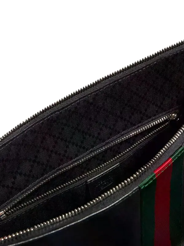 Gucci Web-stripe Leather Tote Bag