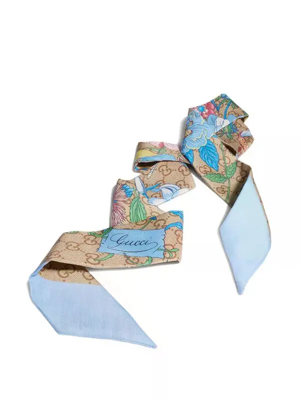 Gucci Gg Flora Print Scarf