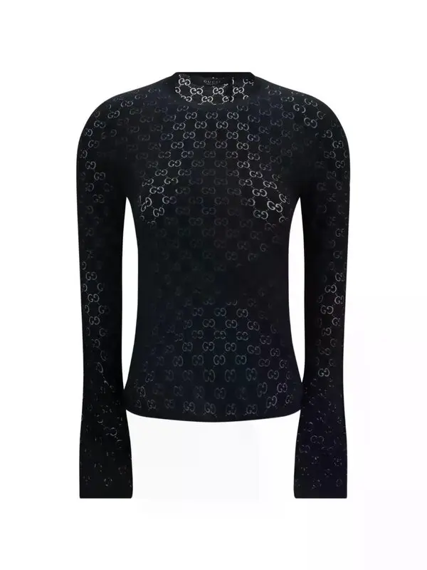 Gucci Gg Devoré Long Sleeve Top