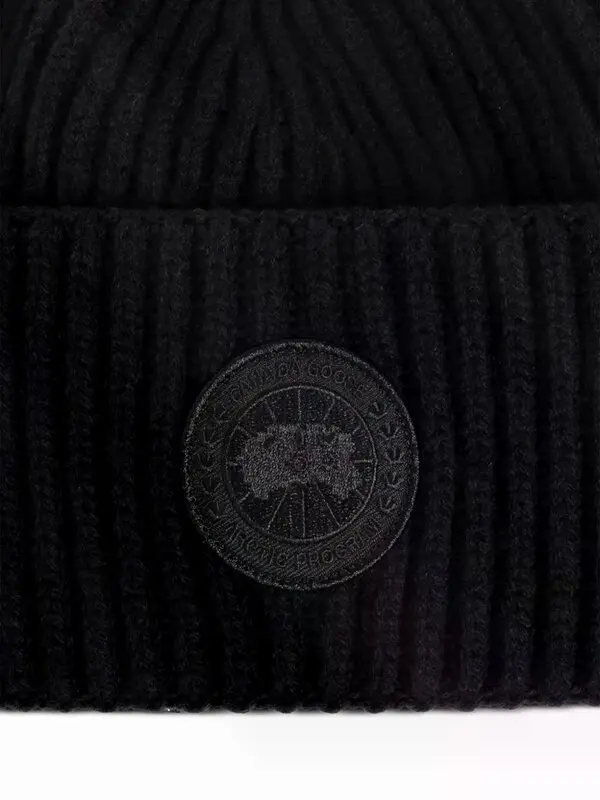 Canada Goose Ribbed Knit Beanie Hat