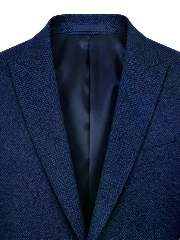 LUIGI BIANCHI MANTOVA Textured Single-breasted Suit - Blue