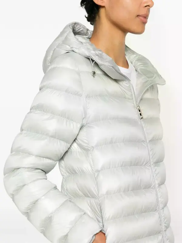 Herno Quilted Hooded Coat - Grey