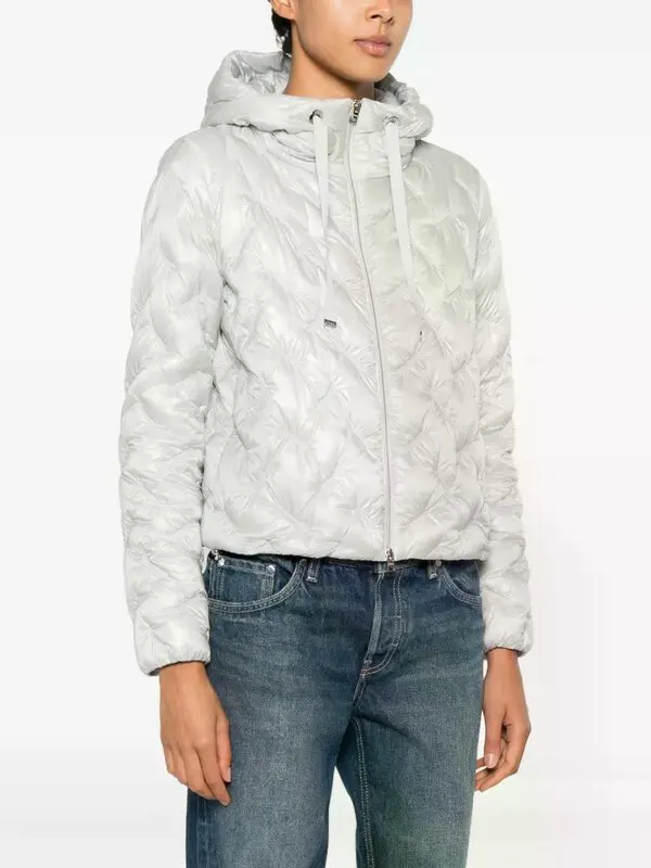 Herno Quilted Hooded Jacket - Grey
