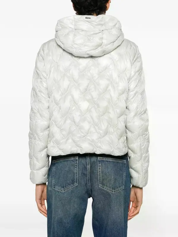 Herno Quilted Hooded Jacket - Grey