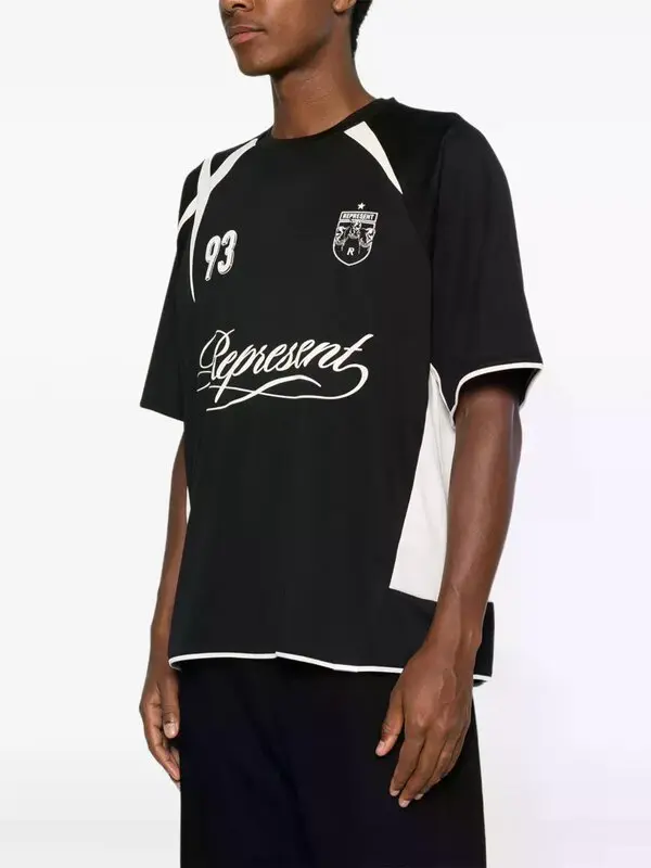 REPRESENT Star Football Logo-print T-shirt