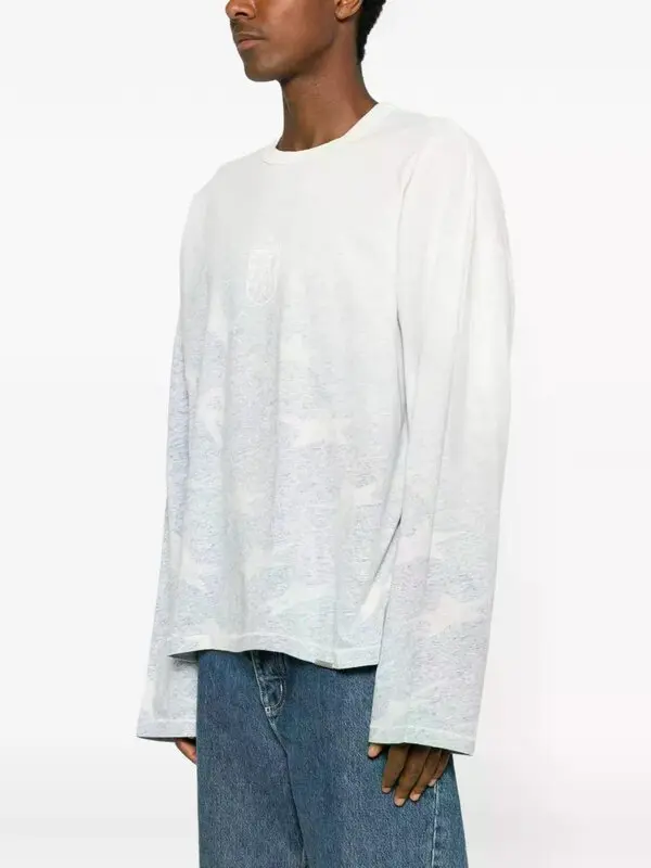REPRESENT Usa Star-print Long-sleeve Cotton T-shirt