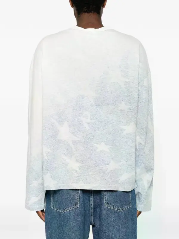 REPRESENT Usa Star-print Long-sleeve Cotton T-shirt