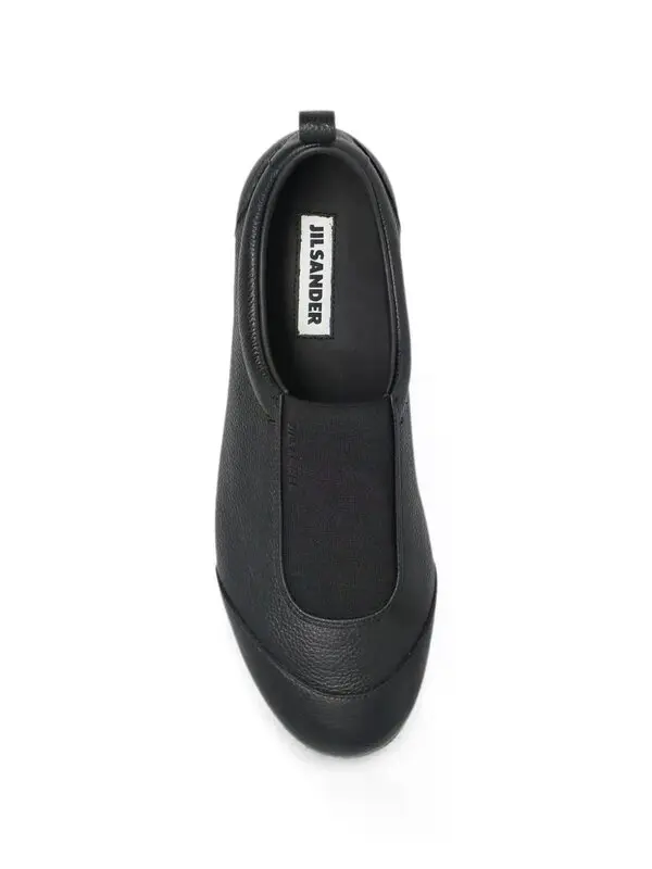 JIL SANDER Grainy Leather Slip-on Sneakers