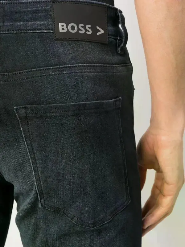 BOSS Logo Patch Cotton Jeans