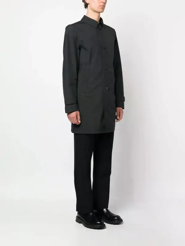 Herno Single-breasted Mid-length Raincoat