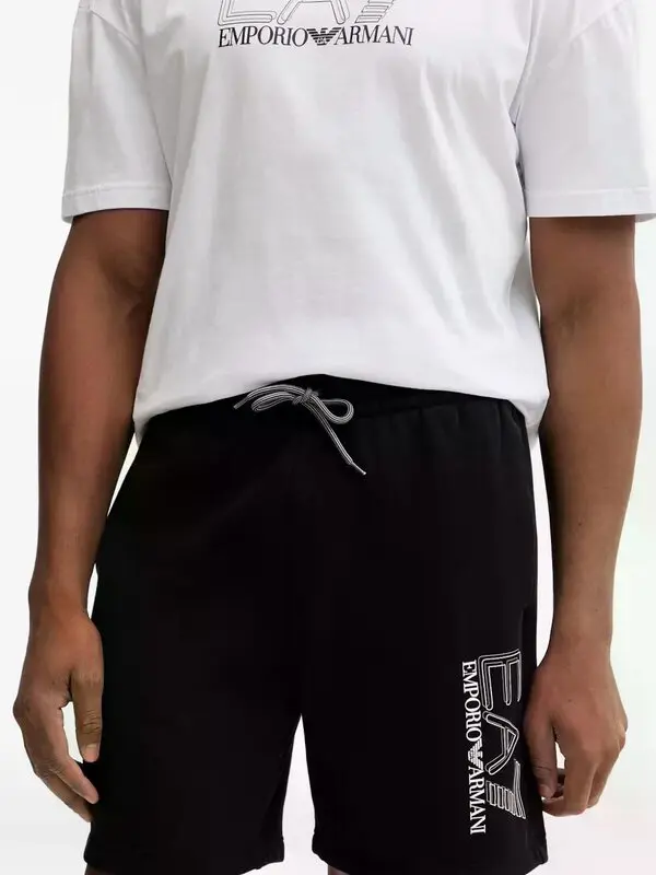 EA7 Logo Print Drawstring Shorts