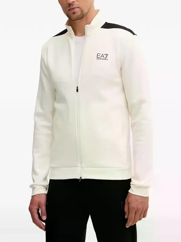 EA7 Logo-print Zip-up Sweatshirt