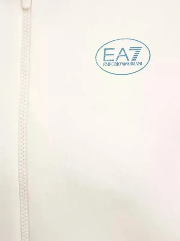 EA7 Logo Print Zip-up Jacket