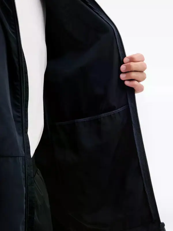 EA7 Logo Print Hooded Jacket