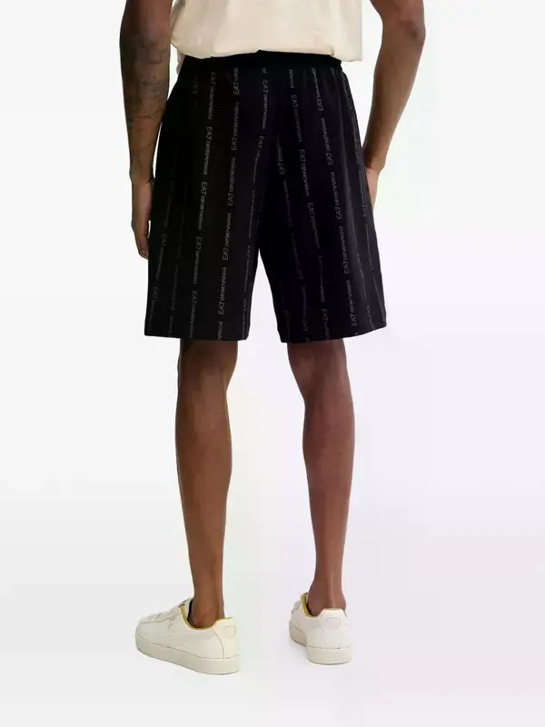 EA7 Emporio Armani Logo Print Drawstring Shorts