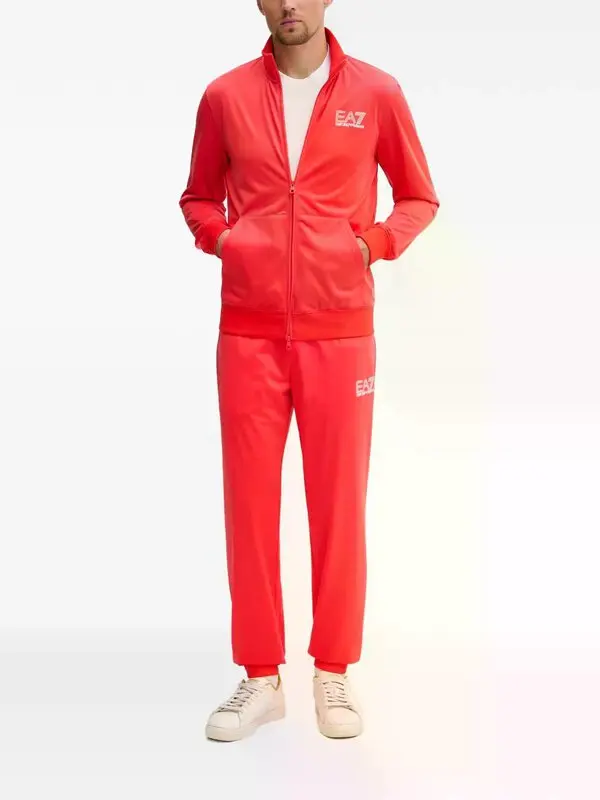 EA7 Logo-print Zip-up Sweater