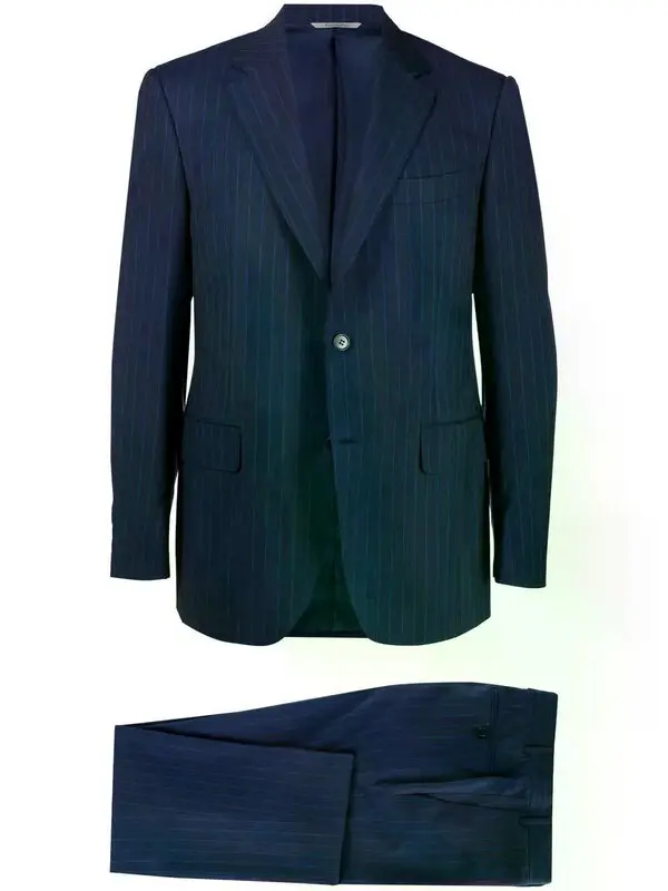 Canali Pinstriped Single-breasted Suit - Blue