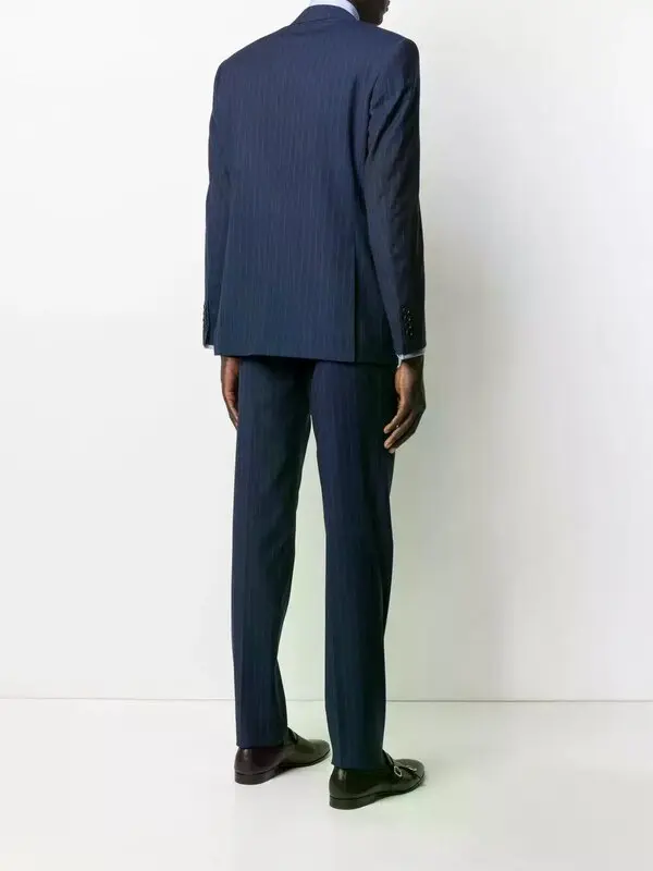 Canali Pinstriped Single-breasted Suit - Blue