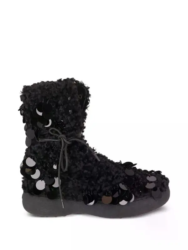 TOD'S Sequin-embellished Shearling-effect Boots