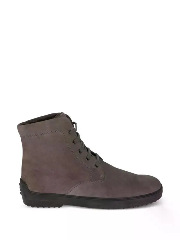 TOD'S Gommino Lace-up Ankle Boots - Grey