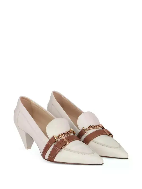TOD'S Leather Heeled Loafers