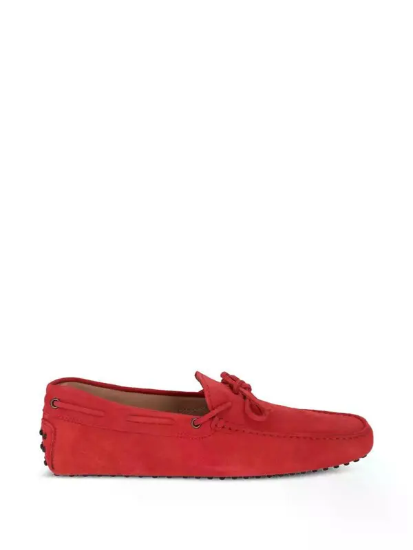 TOD'S Gommino Suede Loafers - Red