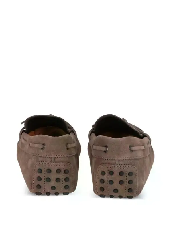 TOD'S Suede Loafers With Bow Detail