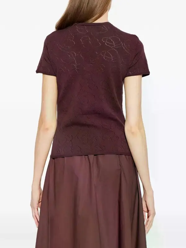 BY MALENE BIRGER Brit" Pointelle Knit T-shirt - Red